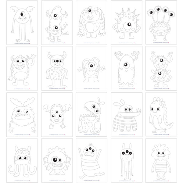 Cahier de coloriage Monstres | Les gommettes françaises