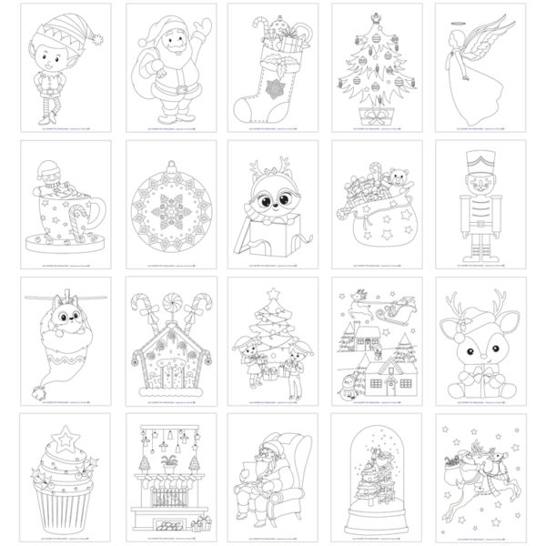 Cahier de coloriage Noël | Les gommettes françaises