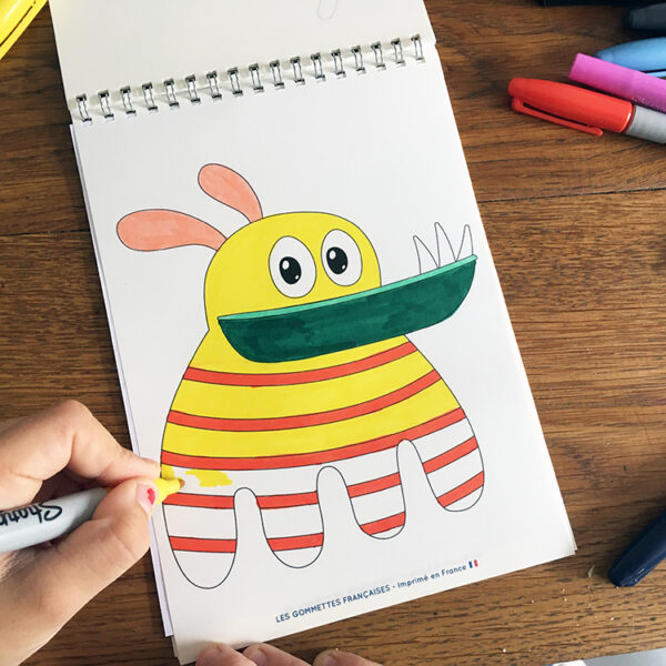 Cahier de coloriage Monstres | Les gommettes françaises
