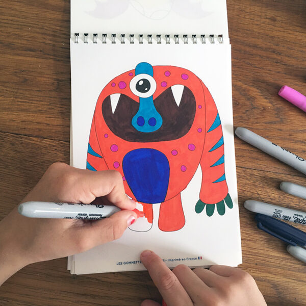 Cahier de coloriage Monstres | Les gommettes françaises