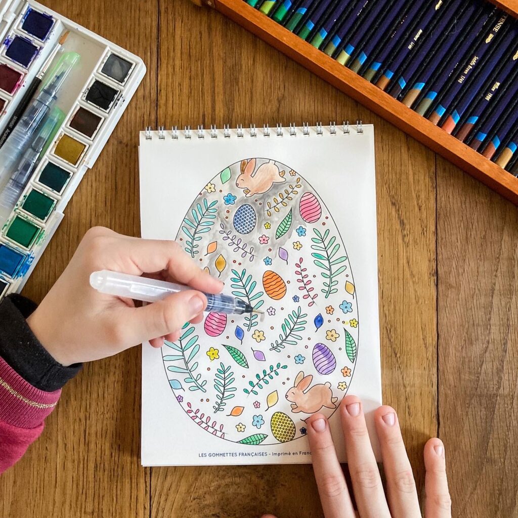 Le cahier de coloriage de Pâques | Les gommettes françaises