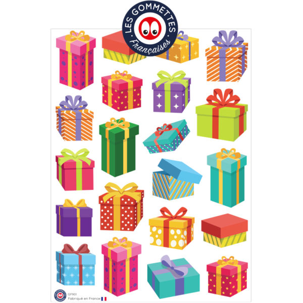 21 gommettes cadeaux | Les gommettes françaises