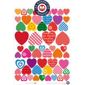 55 gommettes Coeurs fantaisies | Les gommettes françaises