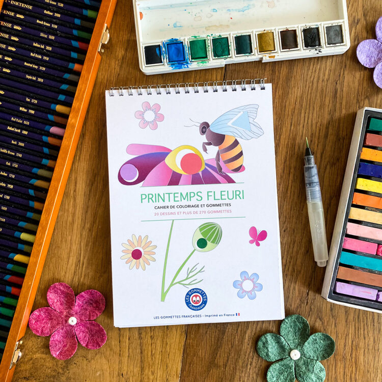 Le cahier Printemps fleuri | Les gommettes françaises