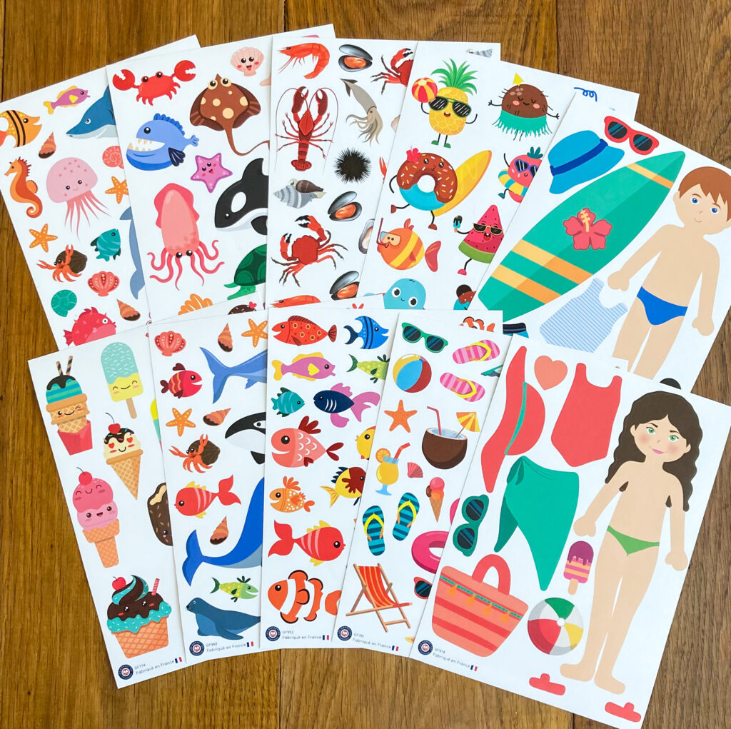 218 gommettes rondes + 4 dessins à gommettes Fête des pères à décorer ...