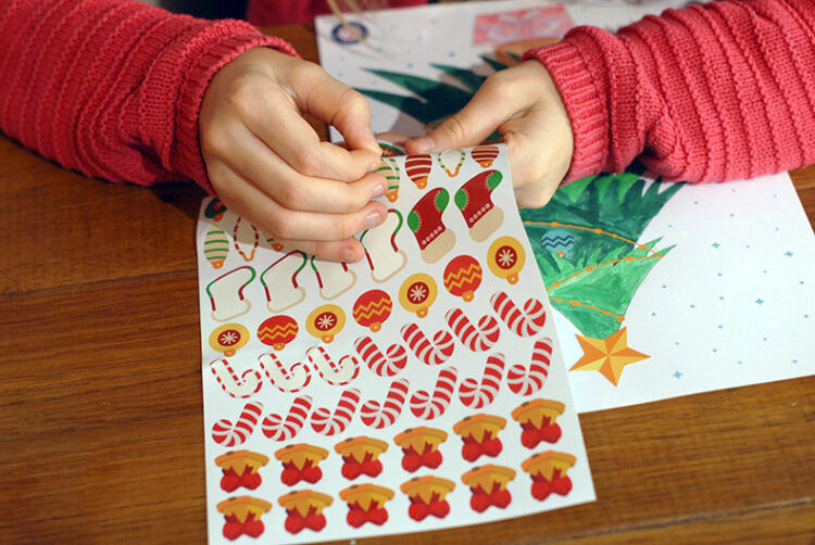 Le kit de gommette Sapins de Noël | Les gommettes françaises