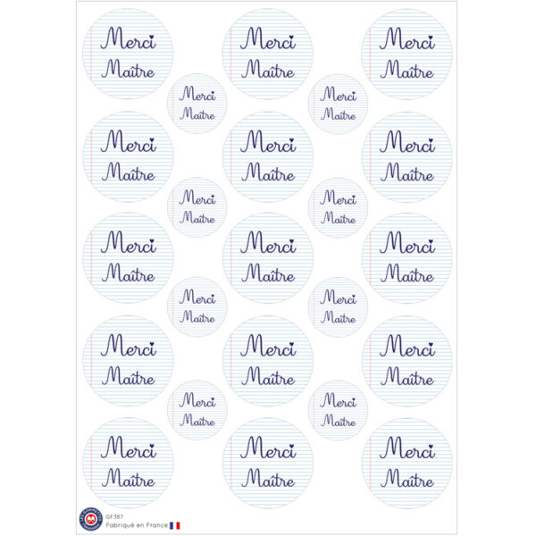 Fichier pédagogique gommettes | Les gommettes françaises