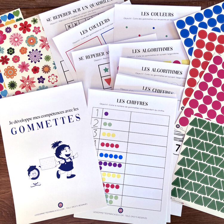 Fichier pédagogique gommettes | Les gommettes françaises