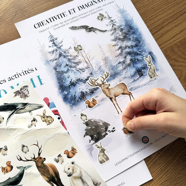 Activités de l'hiver – Version imprimée | Les gommettes françaises