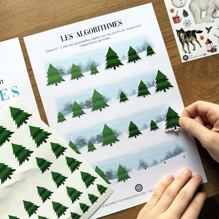 Les activités de l'hiver en gommettes | Les gommettes françaises