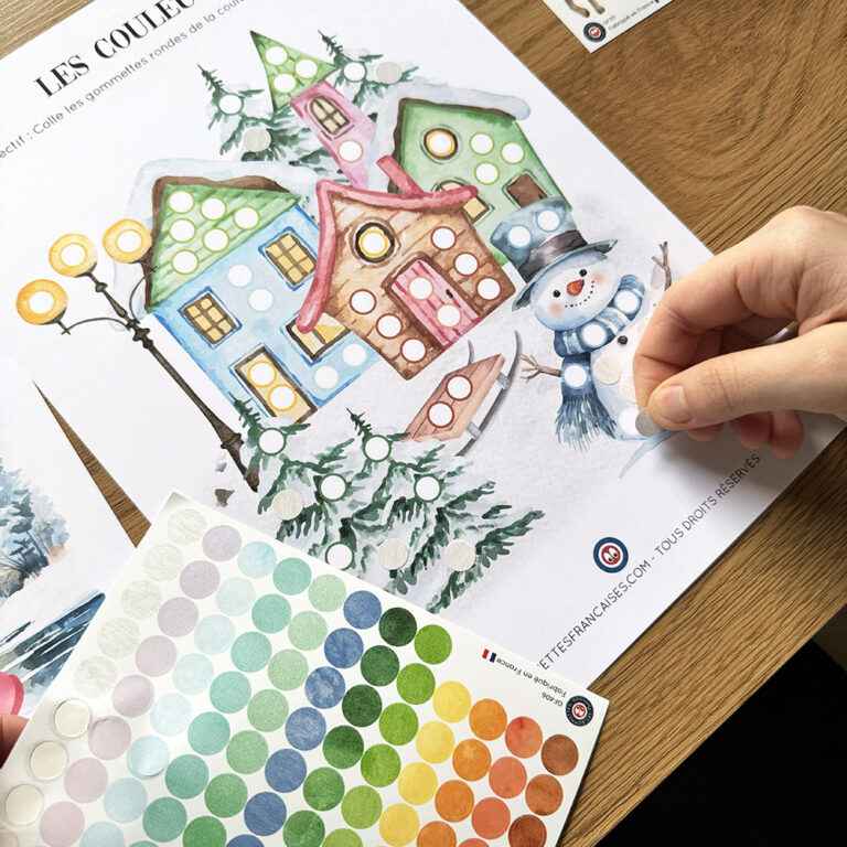 Les activités de l'hiver en gommettes | Les gommettes françaises