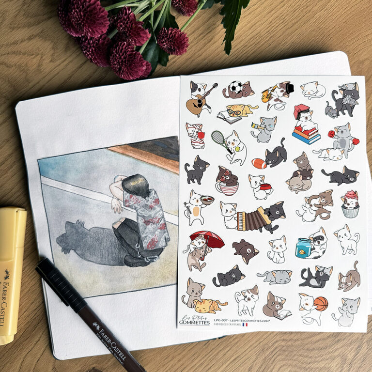 35 Stickers Chats Kawaii | Les gommettes françaises